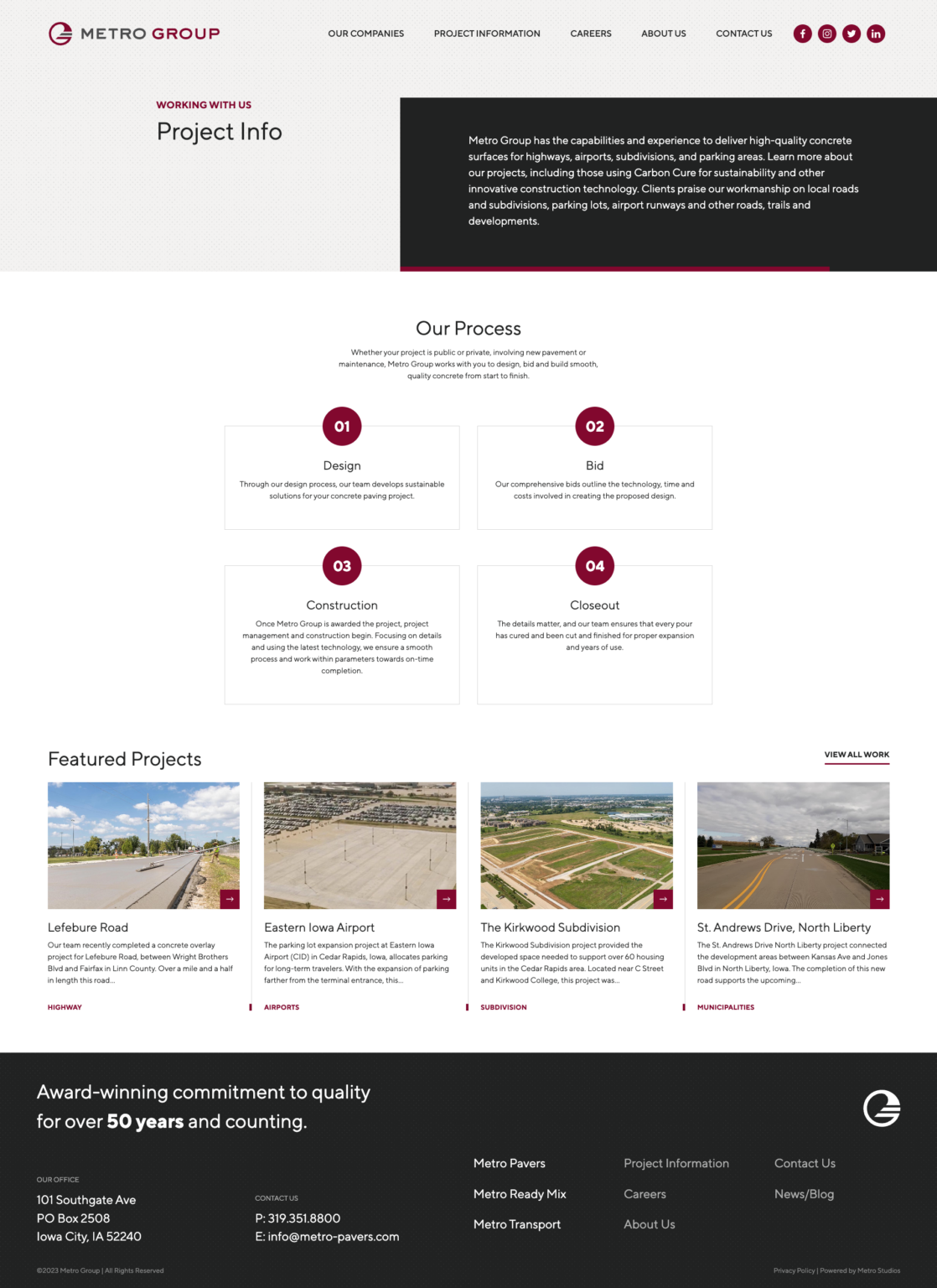 Our Work: Metro Group | Metro Studios